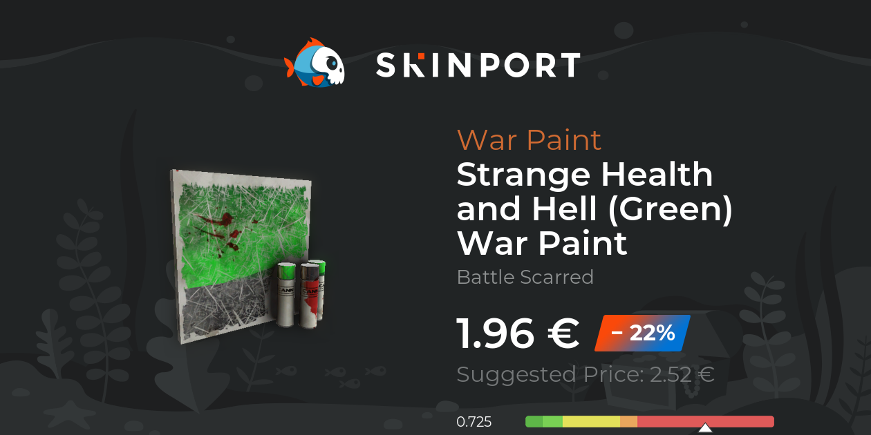 Health and Hell (Green) Pintura de Guerra (Deplorable) de Calidad Rara ...
