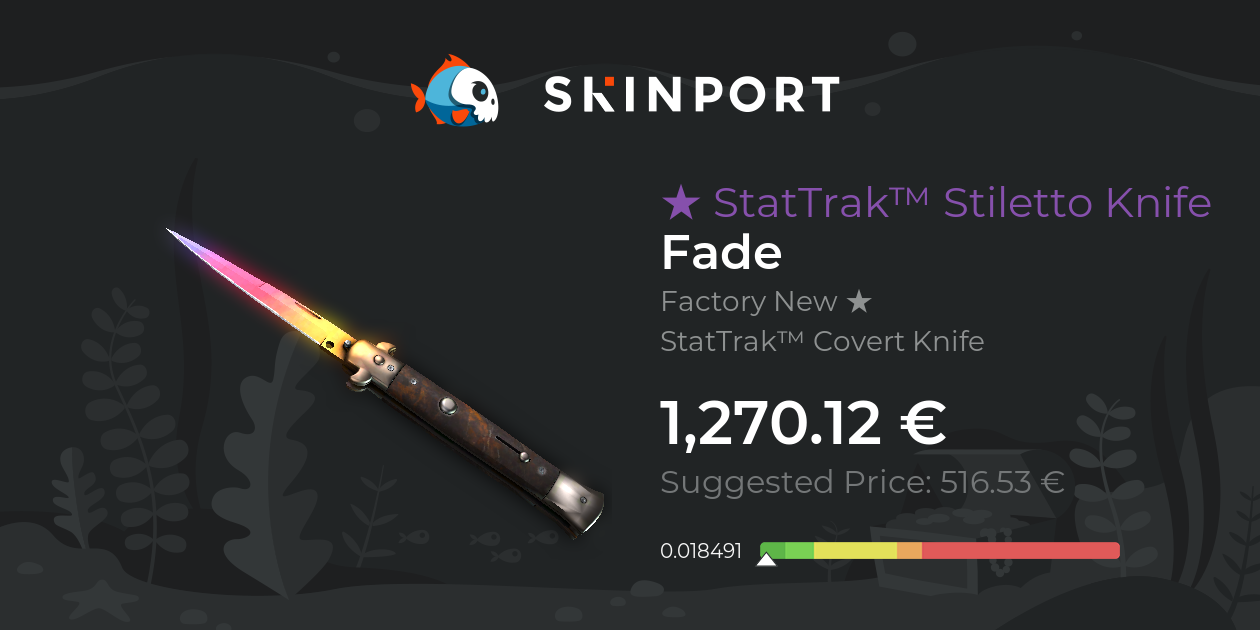 StatTrak™ Stiletto Knife | Fade (Factory New) - Counter-Strike 2 - Skinport