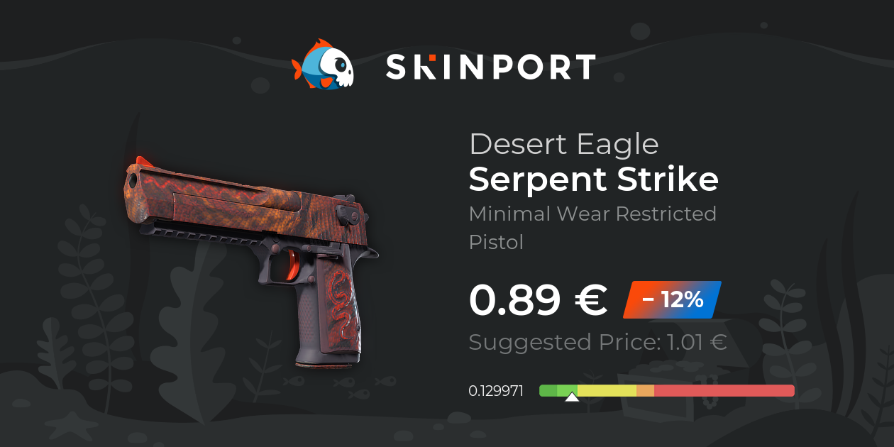 Desert Eagle | Serpent Strike (Minimal Wear) - Counter-Strike 2 - Skinport