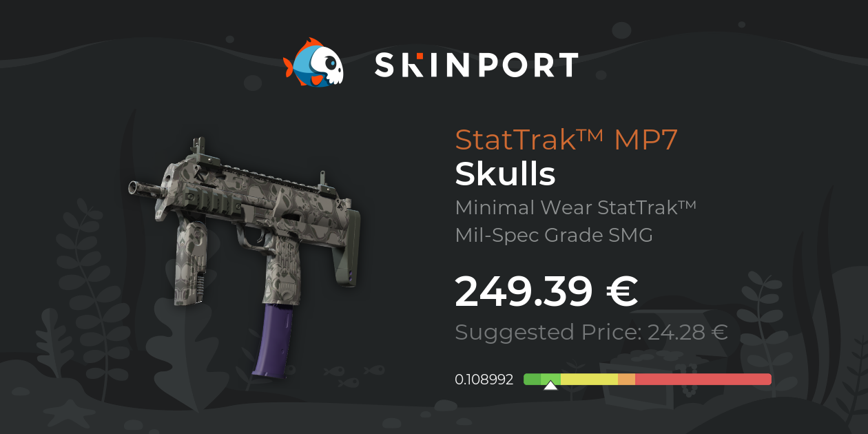 StatTrak™ MP7 | Skulls (Minimal Wear) - Counter-Strike 2 - Skinport