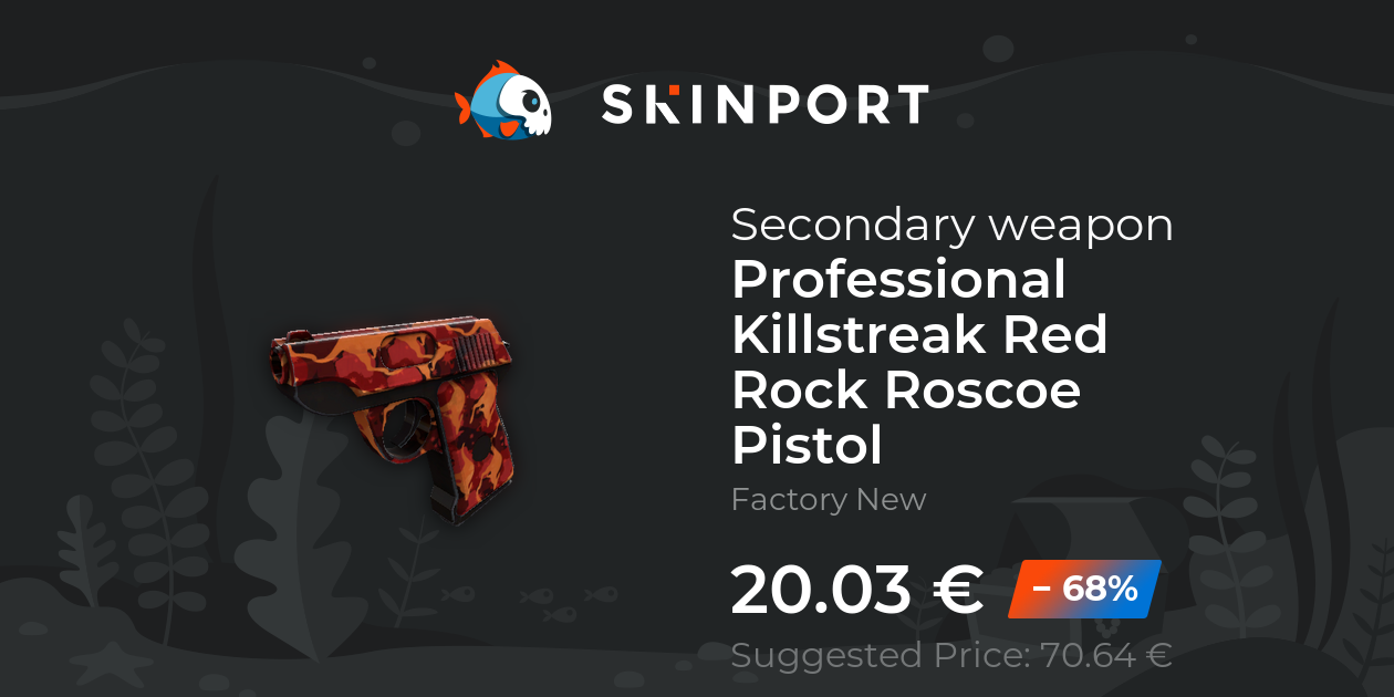 职业连杀记录式 Red Rock Roscoe 手枪 (崭新出厂) - Team Fortress 2 - Skinport