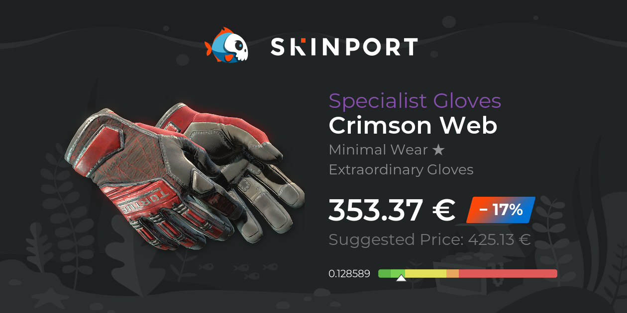 Specialist Gloves | Crimson Web (Minimal Wear) - Counter-Strike 2 ...