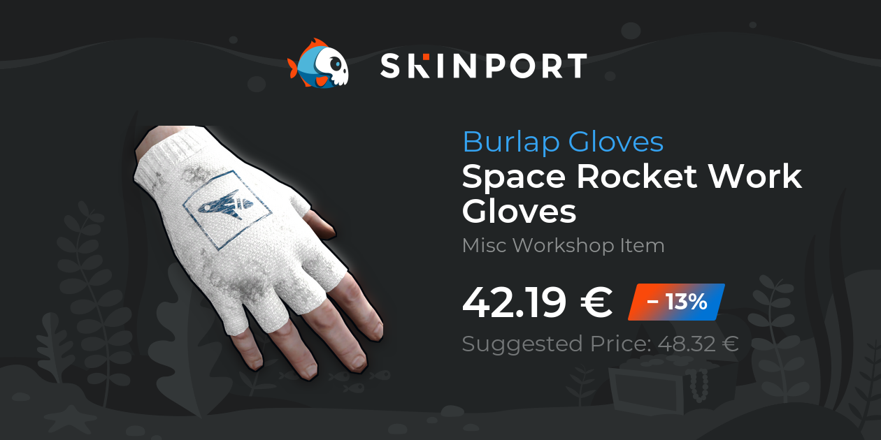 Space Rocket Work Gloves - Rust - Skinport