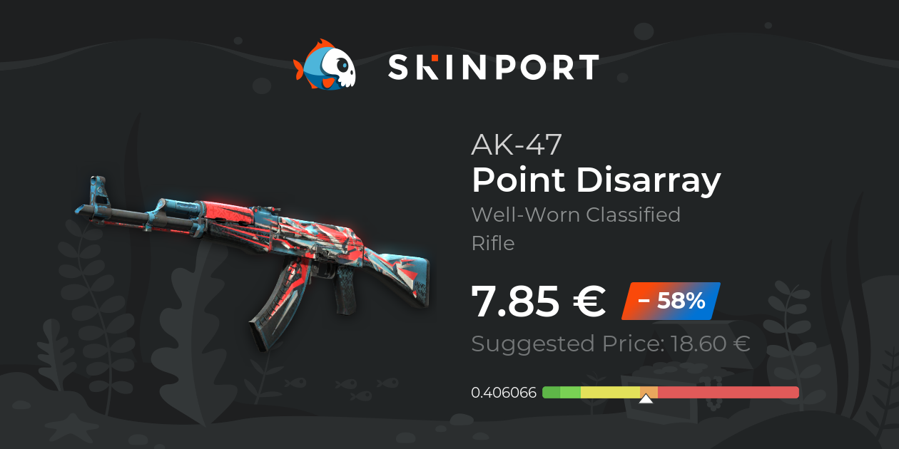 AK-47 | Point Disarray (Well-Worn) - Counter-Strike 2 - Skinport