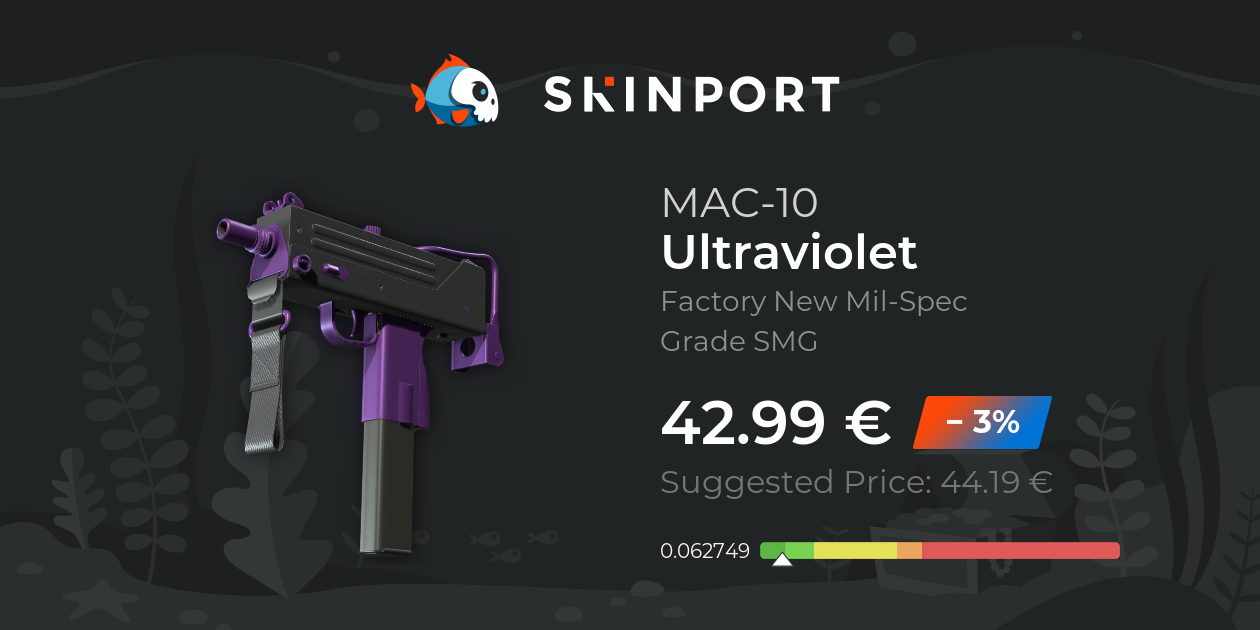 MAC-10 | Ultraviolet (Factory New) - Counter-Strike 2 - Skinport