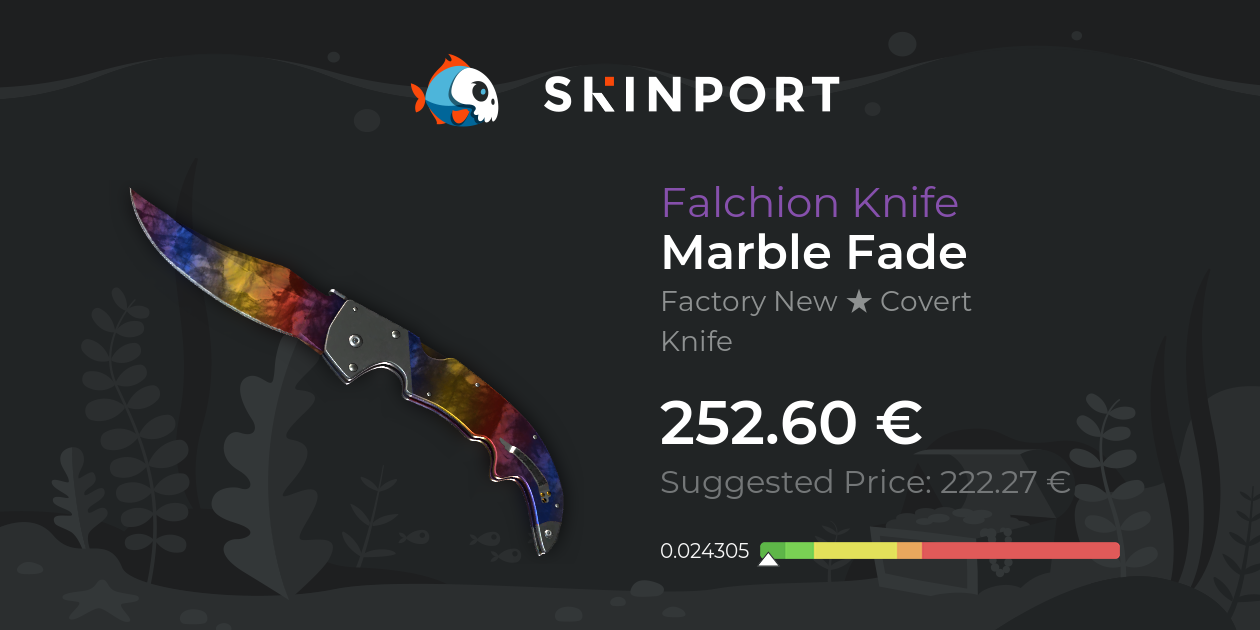 Falchion Knife | Marble Fade (Factory New) - Counter-Strike 2 - Skinport