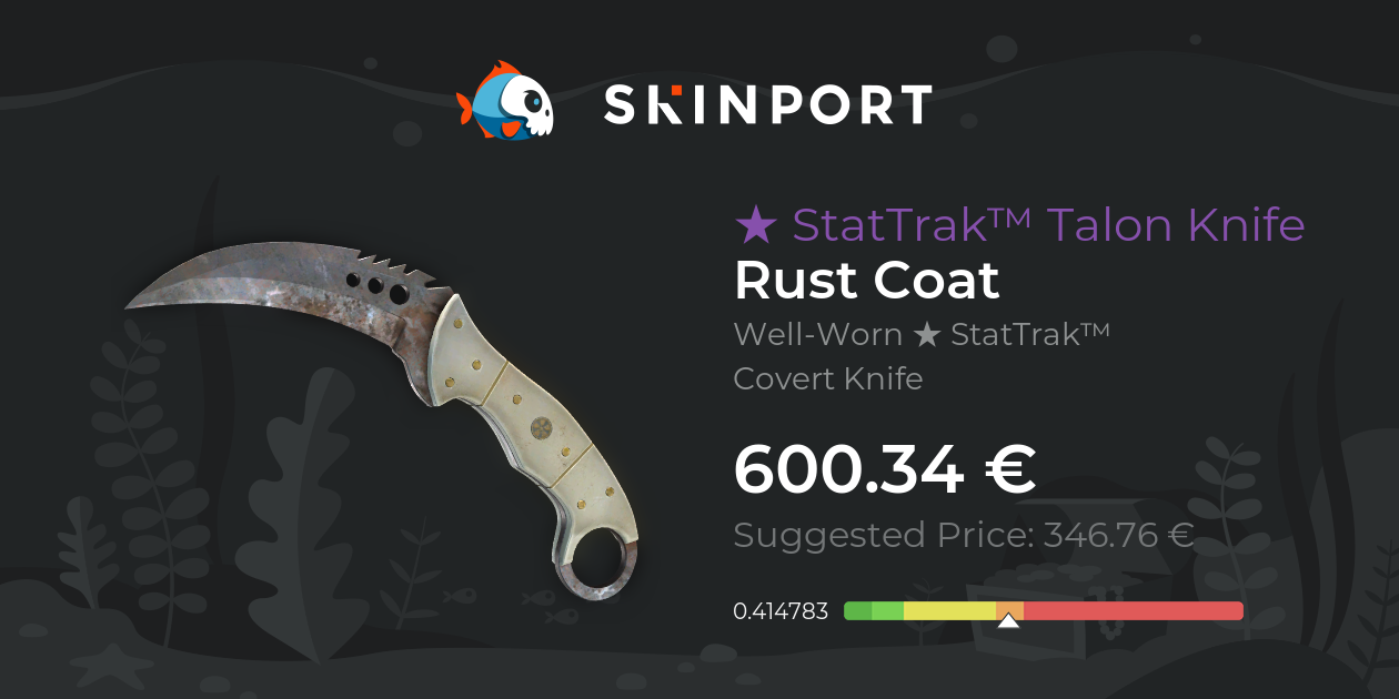 StatTrak™ Talon Knife | Rust Coat (Well-Worn) - Counter-Strike 2 - Skinport