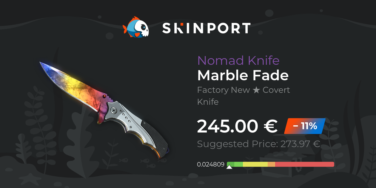 Nomad Knife | Marble Fade (Factory New) - Counter-Strike 2 - Skinport
