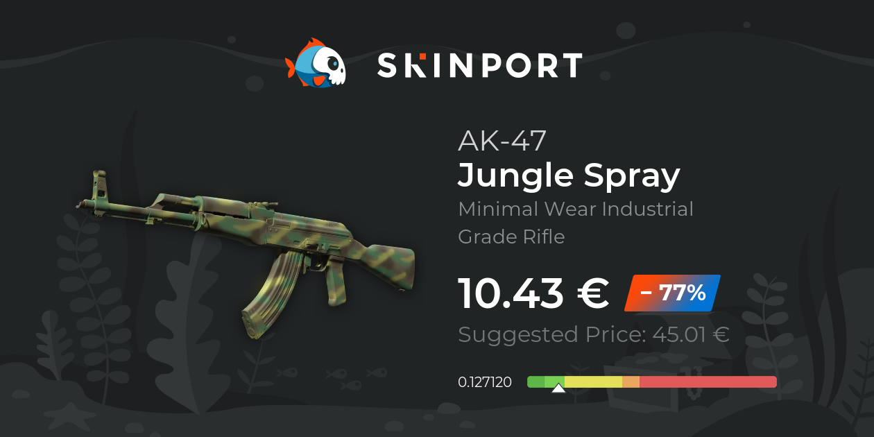 AK-47 | Jungle Spray (Minimal Wear) - Counter-Strike 2 - Skinport