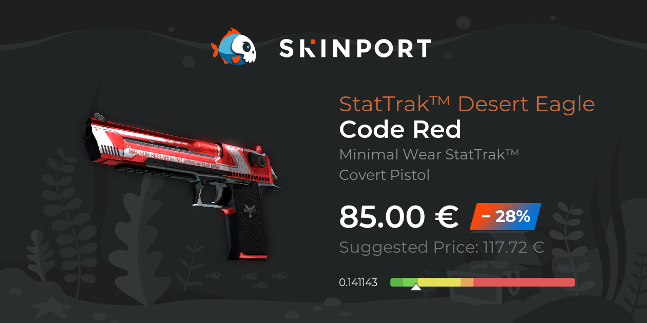 StatTrak™ Desert Eagle | Code Red (Minimal Wear) - Counter-Strike 2 ...