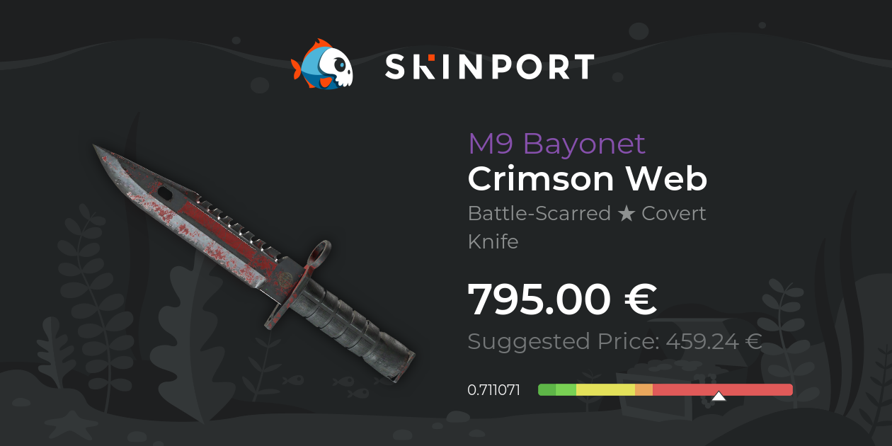 M9 Bayonet | Crimson Web (Battle-Scarred) - Counter-Strike 2 - Skinport