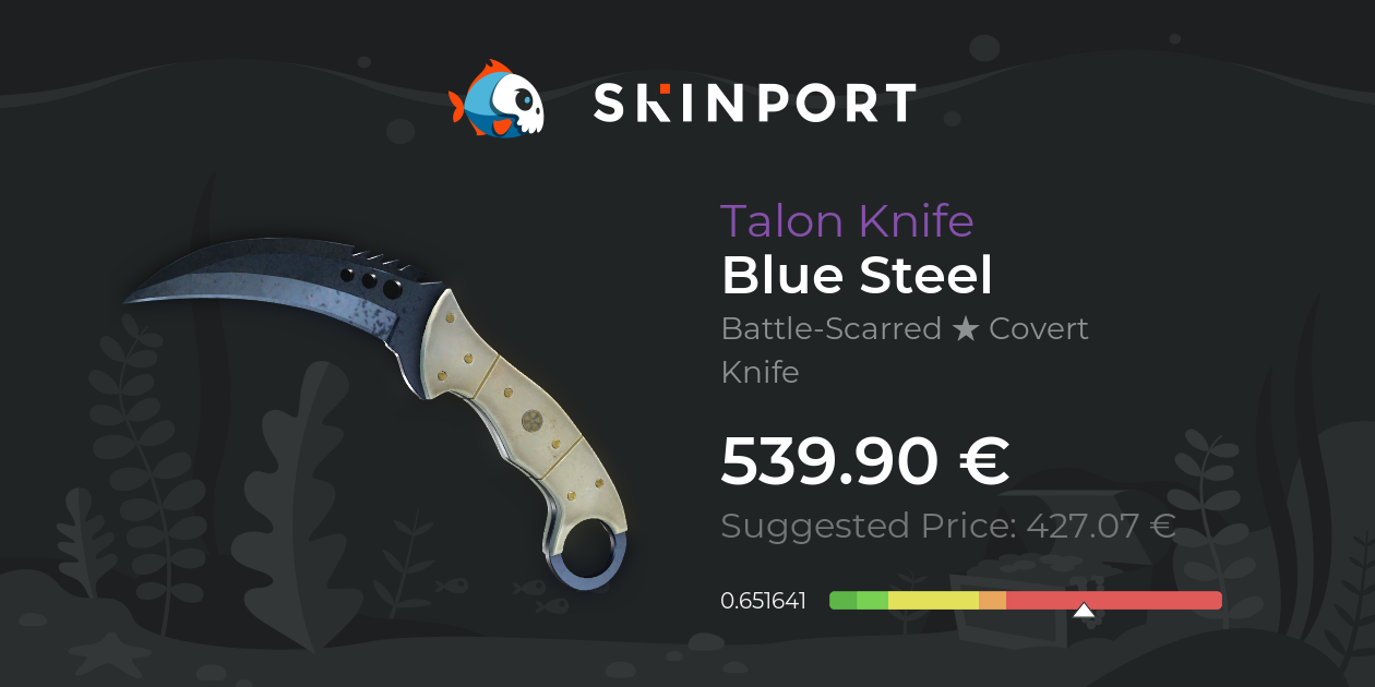 Talon Knife | Blue Steel (Battle-Scarred) - Counter-Strike 2 - Skinport