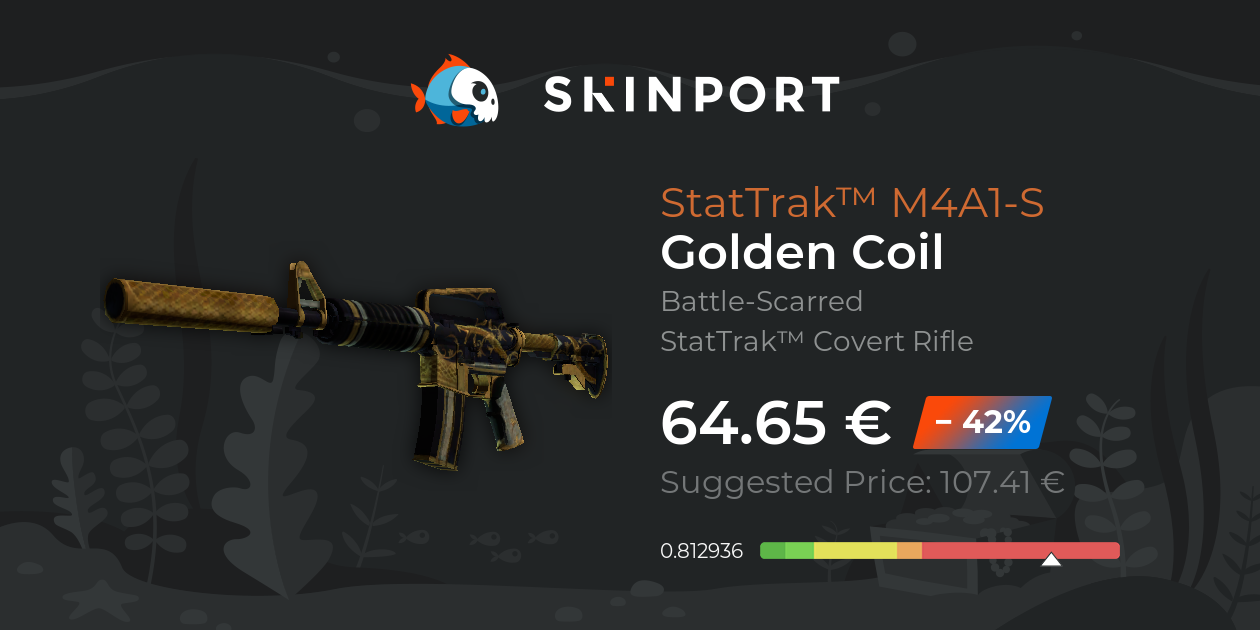 StatTrak™ M4A1-S | Golden Coil (Battle-Scarred) - Counter-Strike 2 ...