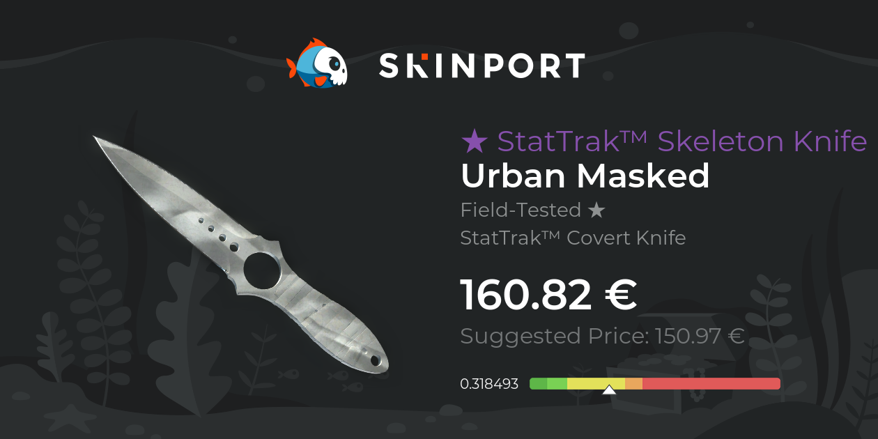StatTrak™ Skeleton Knife | Urban Masked (Field-Tested) - Counter-Strike ...