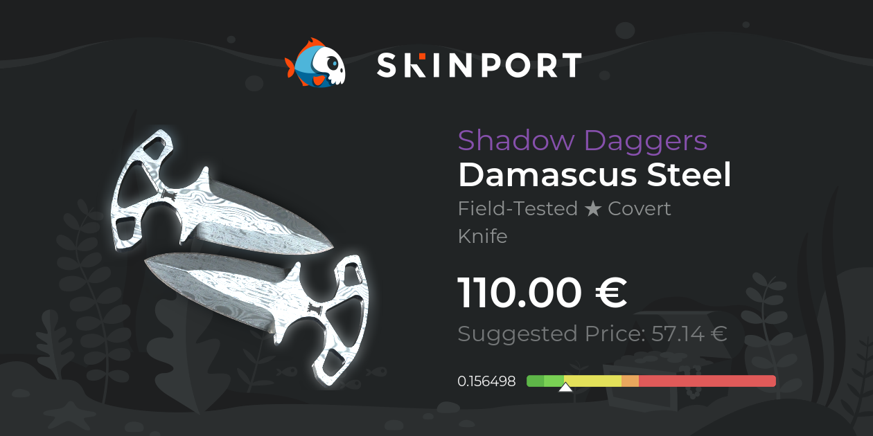 Shadow Daggers | Damascus Steel (Field-Tested) - Counter-Strike 2 ...