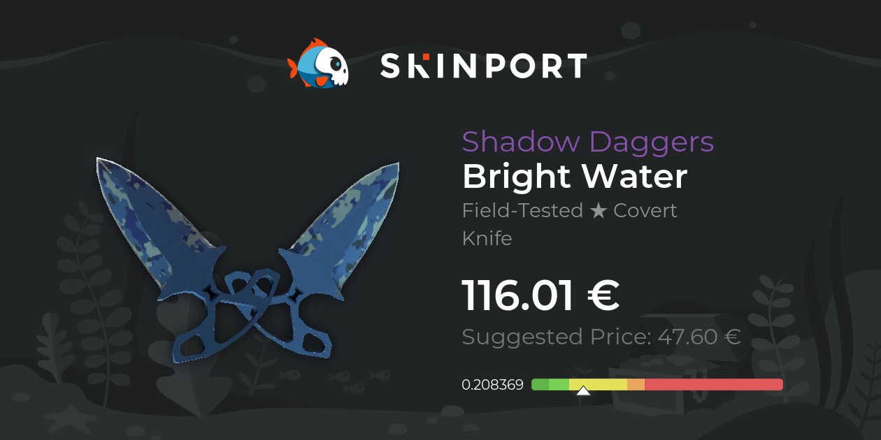 Shadow Daggers | Bright Water (Field-Tested) - CS:GO - Skinport