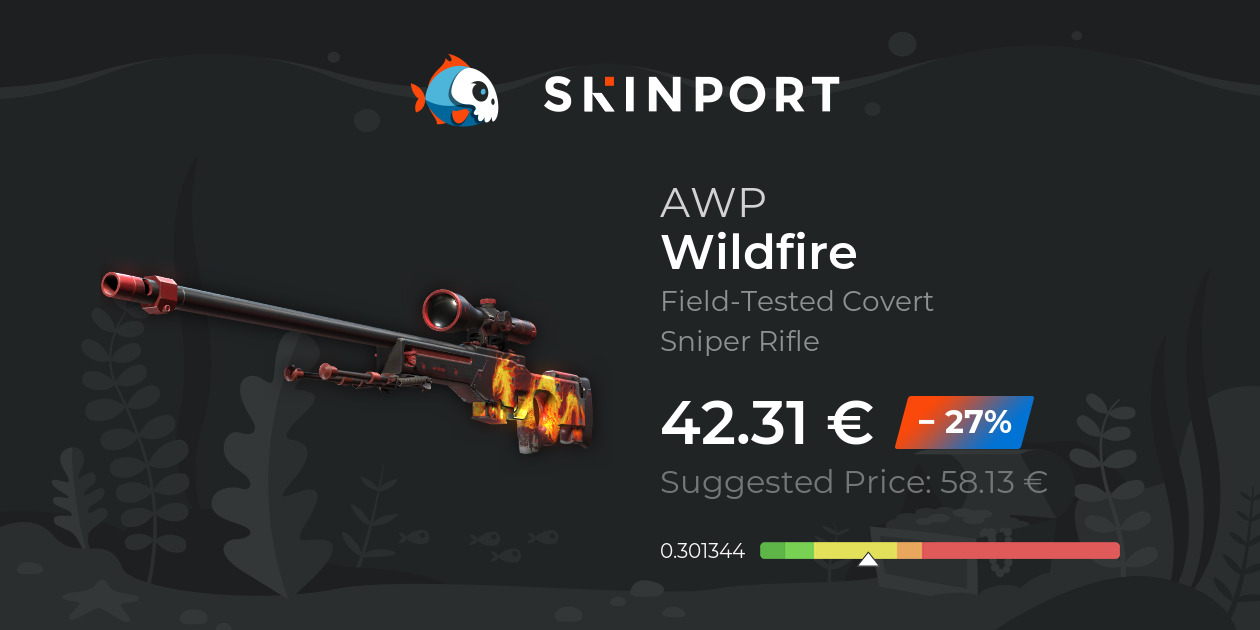AWP | Wildfire (Field-Tested) - Counter-Strike 2 - Skinport