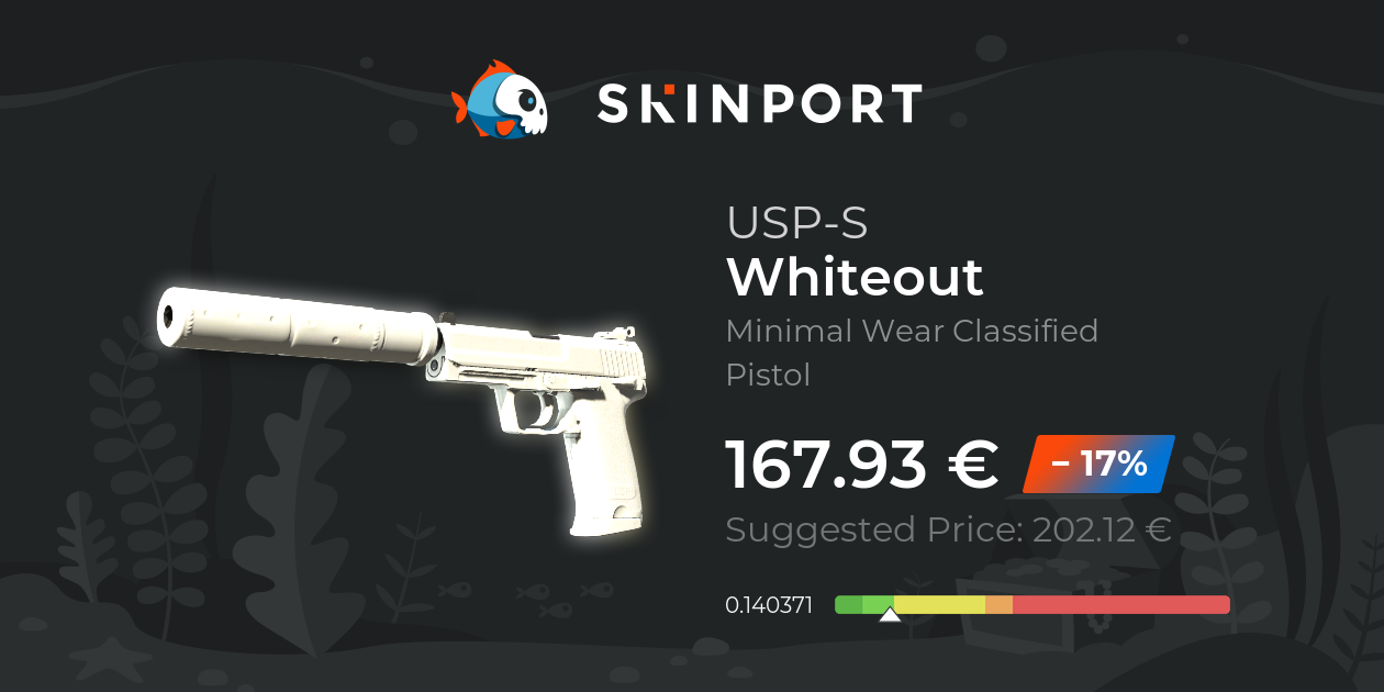 USP-S | Whiteout (Minimal Wear) - Counter-Strike 2 - Skinport