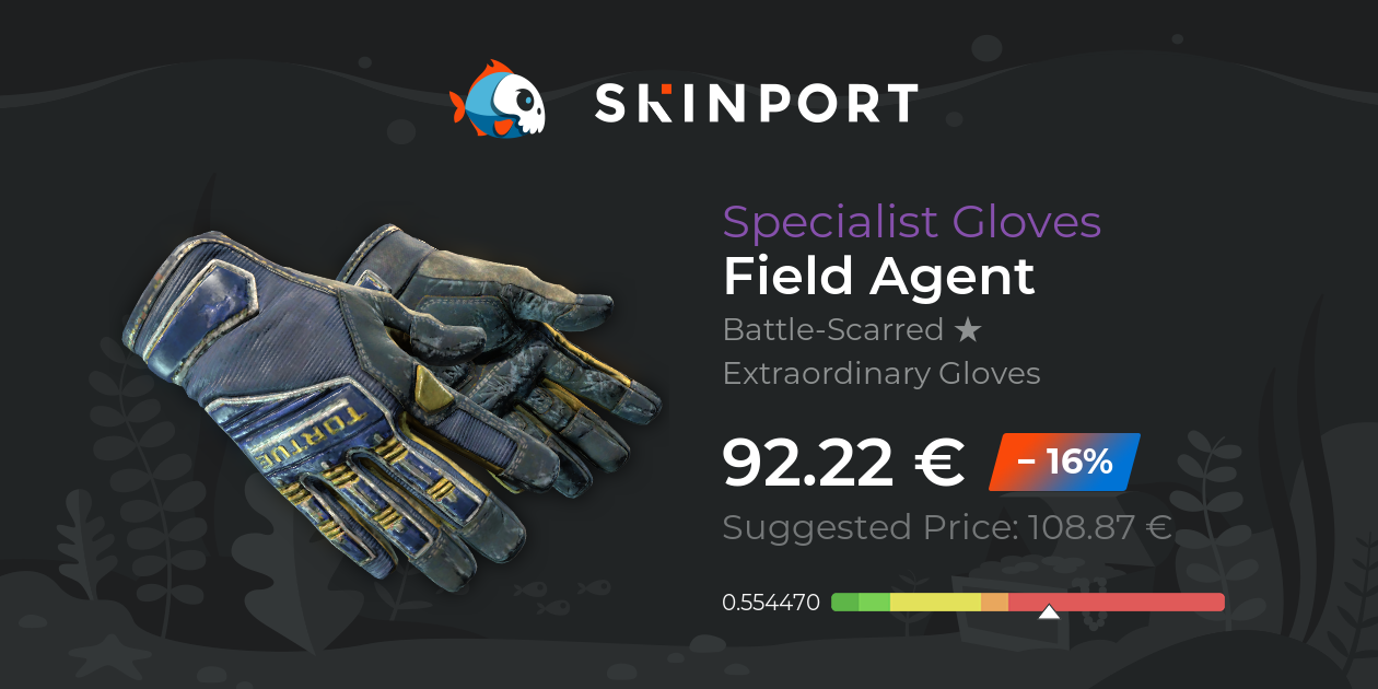 Specialist Gloves | Field Agent (Battle-Scarred) - Counter-Strike 2 ...