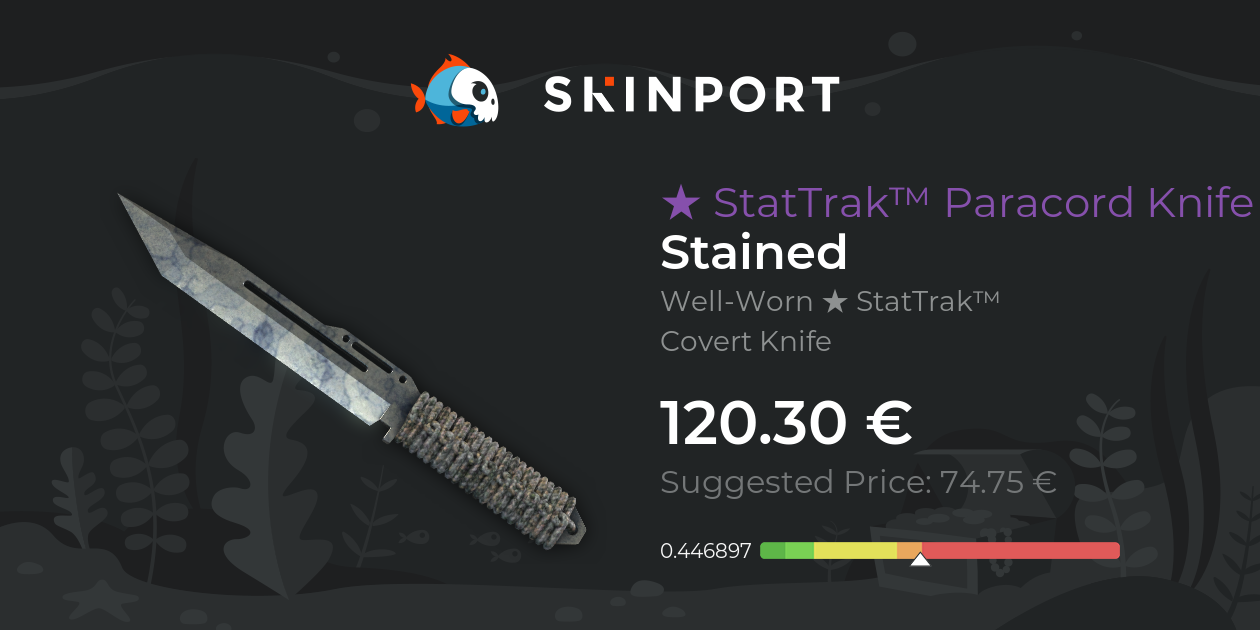 StatTrak™ Paracord Knife | Stained (Well-Worn) - Counter-Strike 2 ...