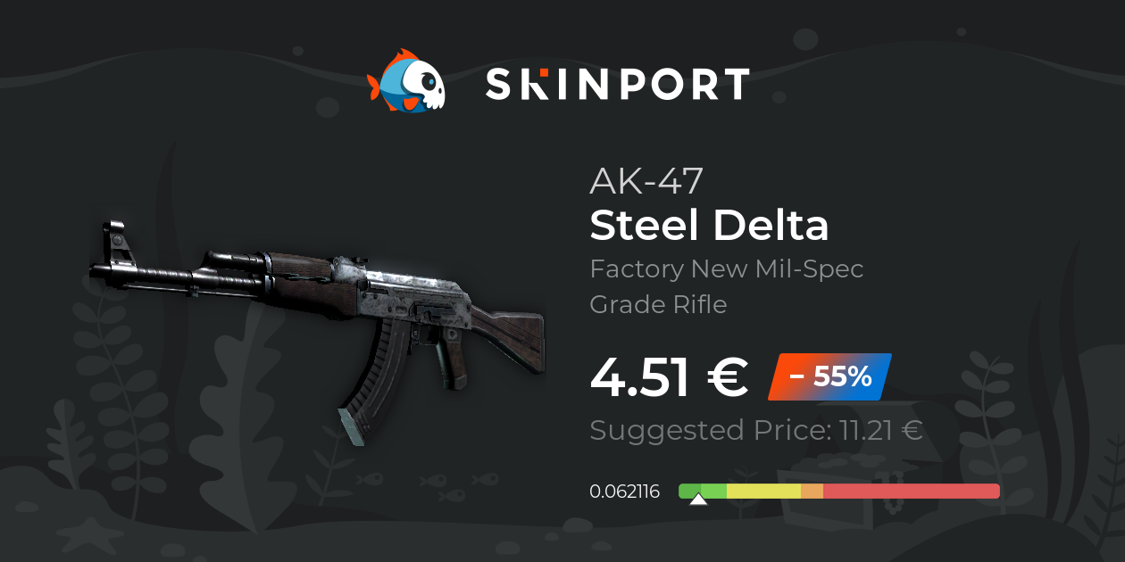 AK-47 | Steel Delta (Factory New) - Counter-Strike 2 - Skinport