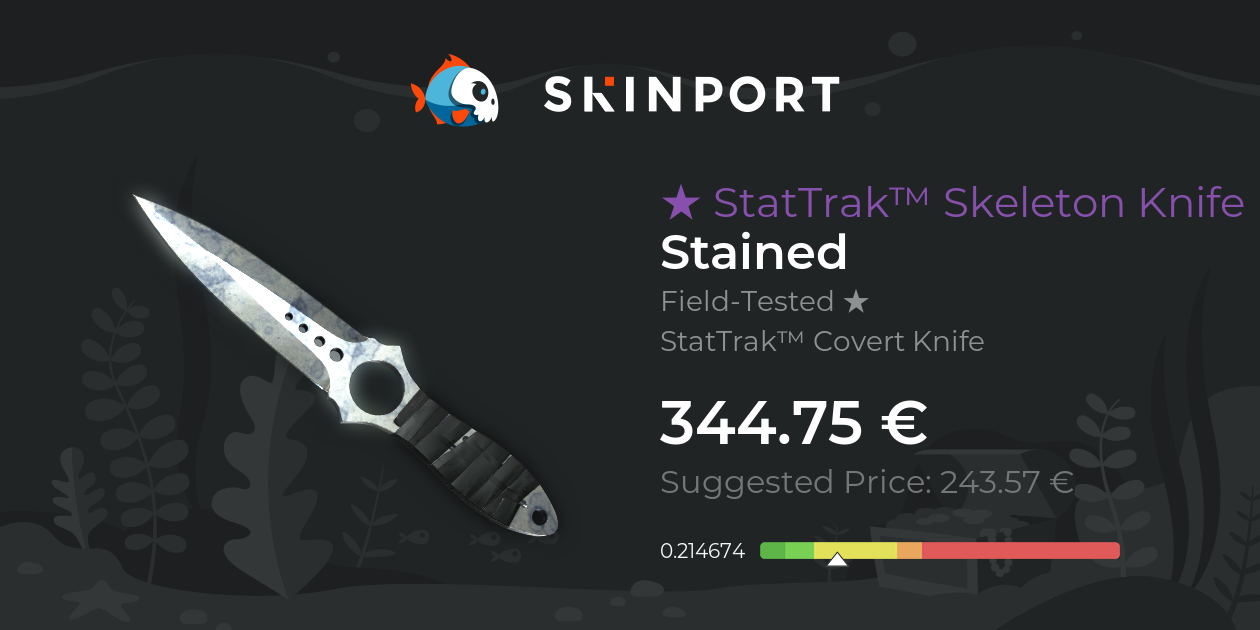 StatTrak™ Skeleton Knife | Stained (Field-Tested) - Counter-Strike 2 ...