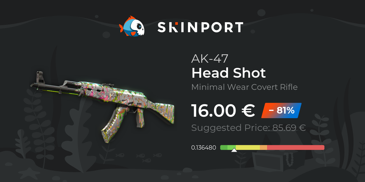 AK-47 | Head Shot (Minimal Wear) - Counter-Strike 2 - Skinport