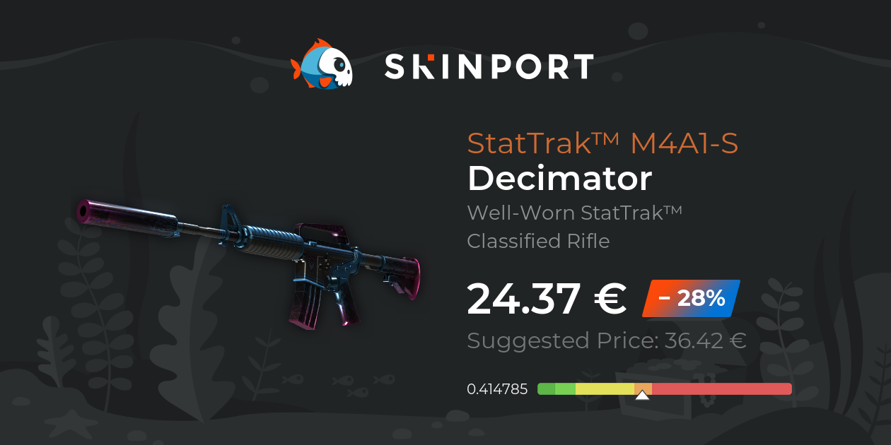 StatTrak™ M4A1-S | Decimator (Well-Worn) - Counter-Strike 2 - Skinport