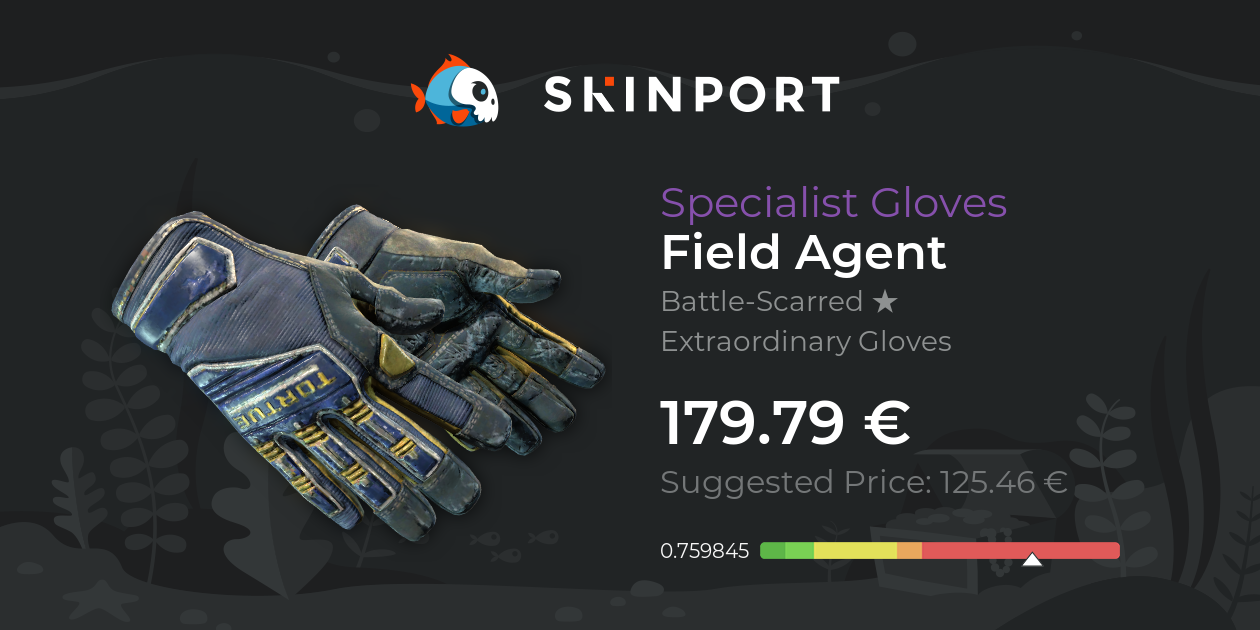 Specialist Gloves | Field Agent (Battle-Scarred) - Counter-Strike 2 - Skinport