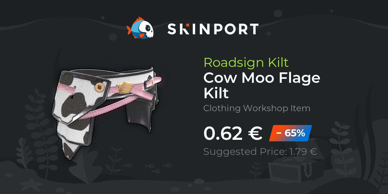 Cow Moo Flage Kilt - Rust - Skinport