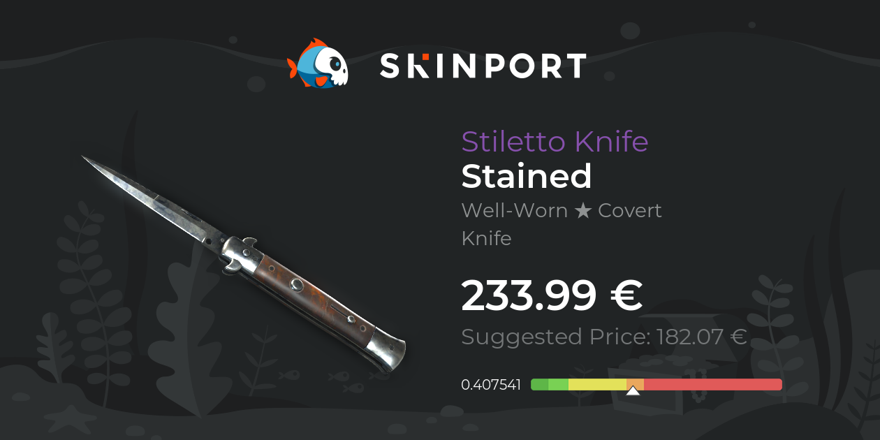 Stiletto Knife | Stained (Well-Worn) - Counter-Strike 2 - Skinport