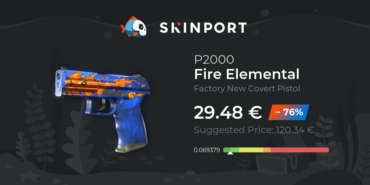 P2000 | Fire Elemental (Factory New) - Counter-Strike 2 - Skinport