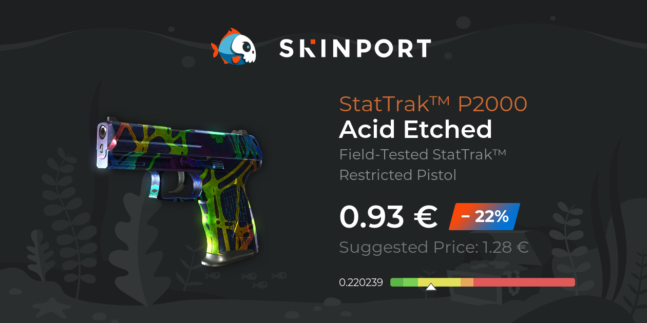 StatTrak™ P2000 | Acid Etched (Field-Tested) - Counter-Strike 2 - Skinport