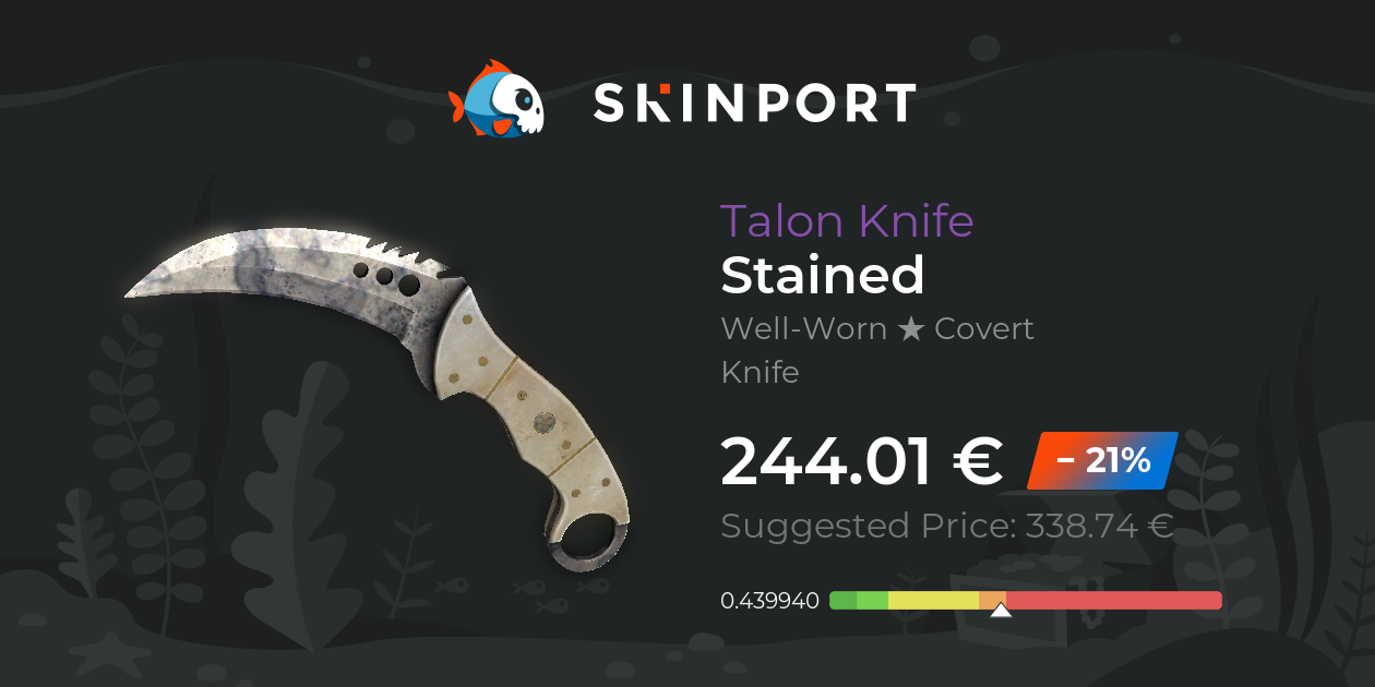 Talon Knife | Stained (Well-Worn) - Counter-Strike 2 - Skinport