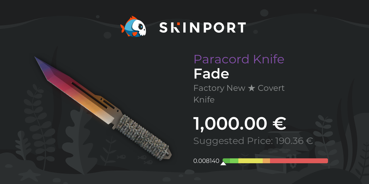 Paracord Knife | Fade (Factory New) - Counter-Strike 2 - Skinport
