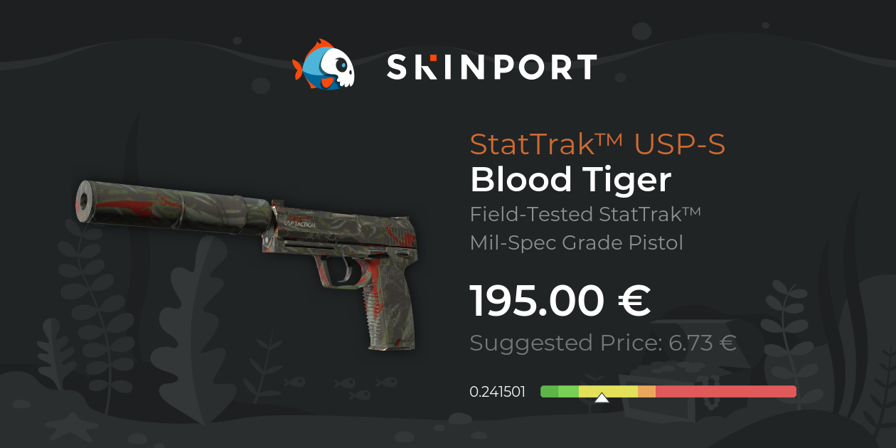 StatTrak™ USP-S | Blood Tiger (Field-Tested) - Counter-Strike 2 - Skinport