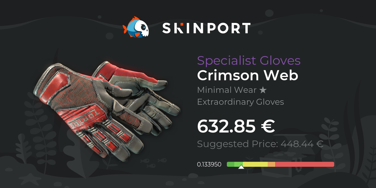Specialist Gloves | Crimson Web (Minimal Wear) - Counter-Strike 2 ...