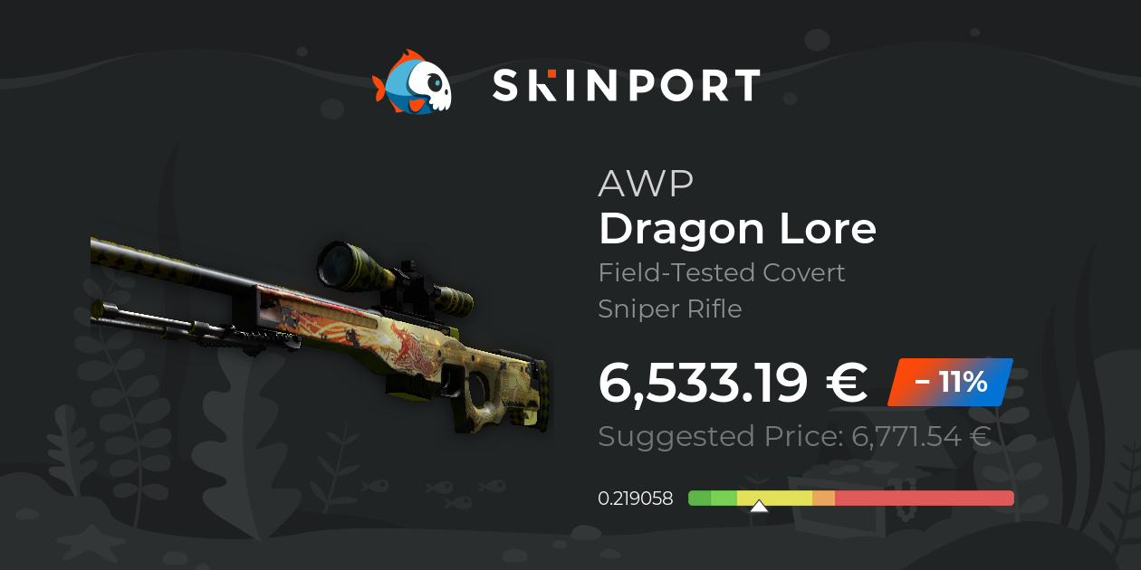 AWP | Dragon Lore (Afprøvet i marken) - CS:GO - Skinport
