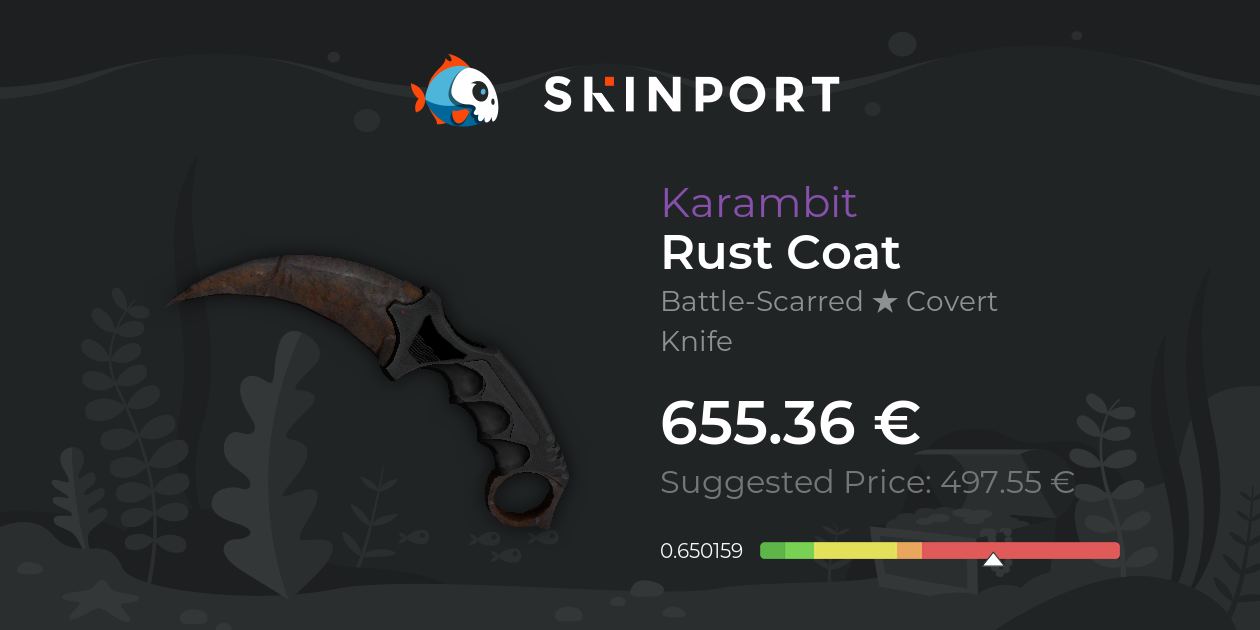 Karambit | Rust Coat (Battle-Scarred) - CS:GO - Skinport
