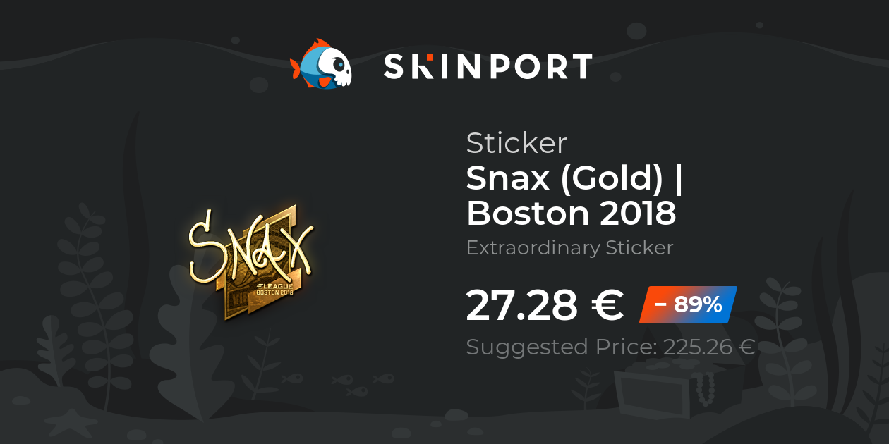 Sticker | Snax (Gold) | Boston 2018 - Counter-Strike 2 - Skinport