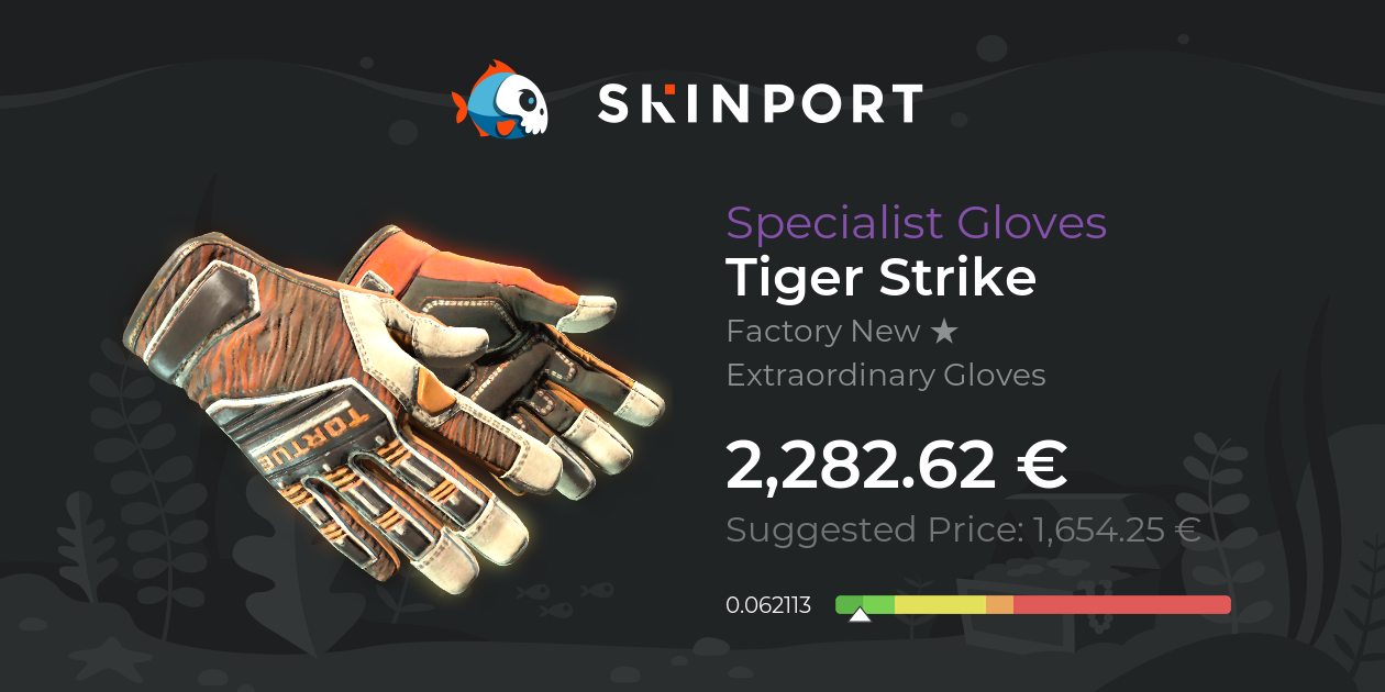Specialist Gloves | Tiger Strike (Factory New) - Counter-Strike 2 ...