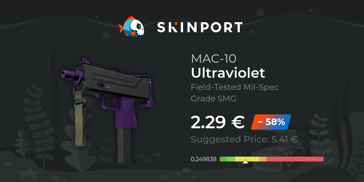 MAC-10 | Ultraviolet (Field-Tested) - Counter-Strike 2 - Skinport