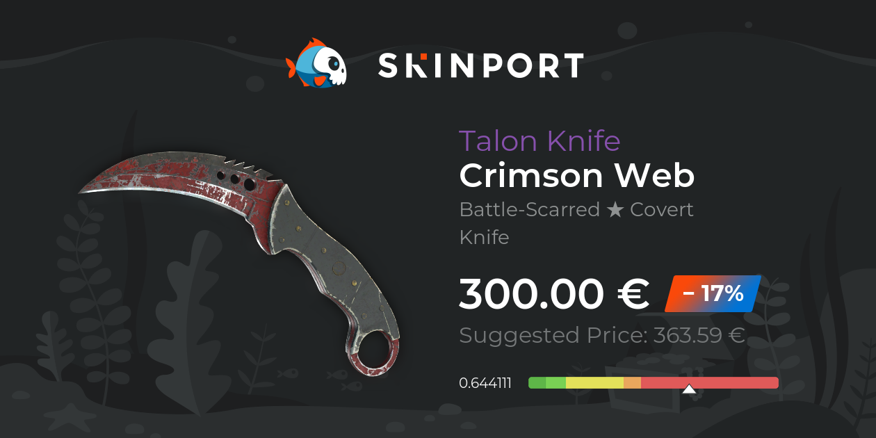 Talon Knife | Crimson Web (Battle-Scarred) - Counter-Strike 2 - Skinport