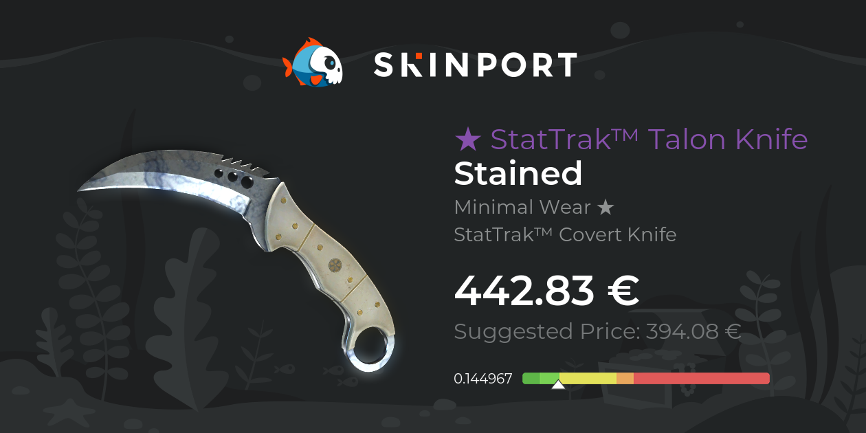 StatTrak™ Talon Knife | Stained (Minimal Wear) - Counter-Strike 2 ...