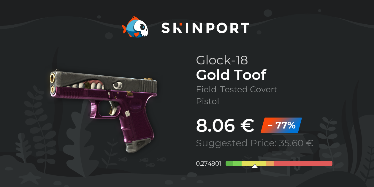 Glock-18 | Gold Toof (Field-Tested) - Counter-Strike 2 - Skinport
