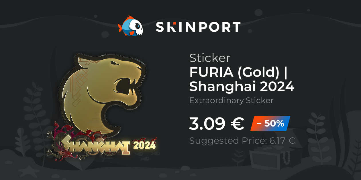 Sticker | FURIA (Gold) | Shanghai 2024 - Counter-Strike 2 - Skinport