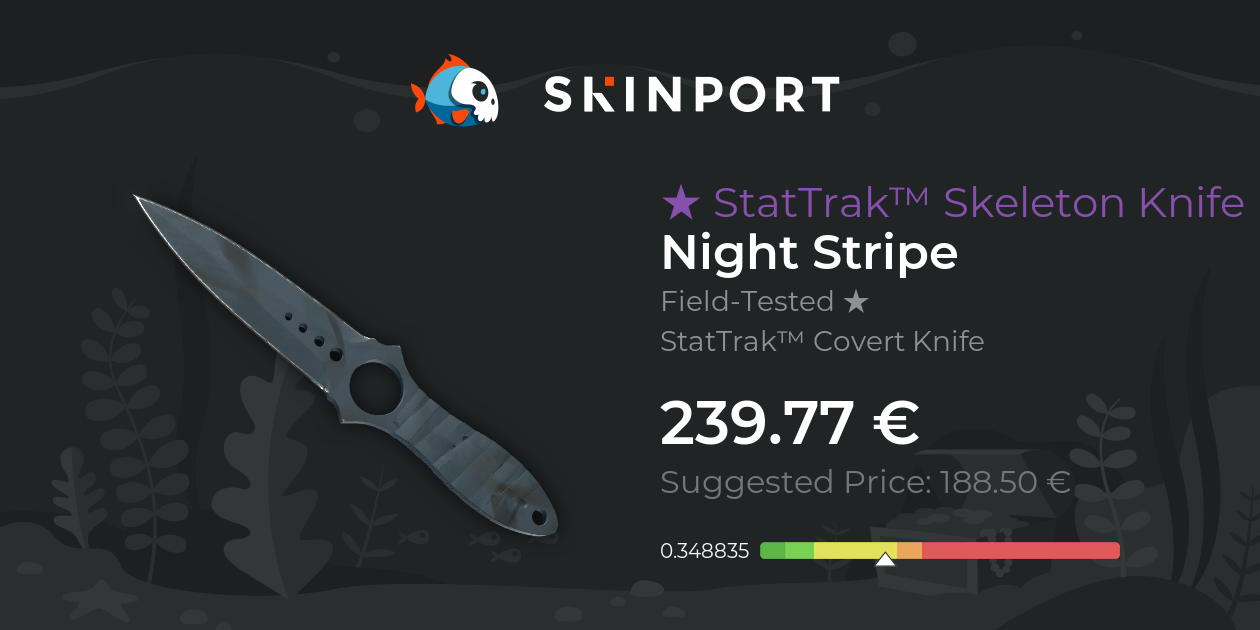 StatTrak™ Skeleton Knife | Night Stripe (Field-Tested) - Counter-Strike ...