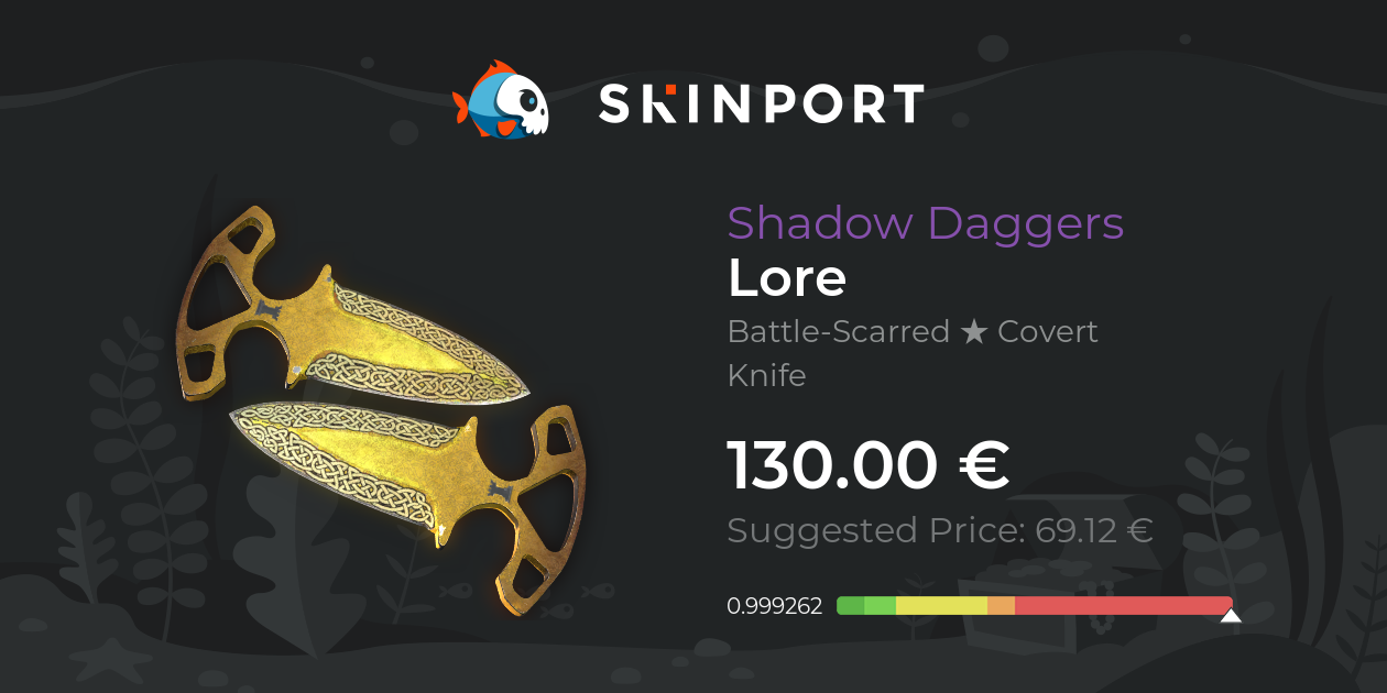Shadow Daggers | Lore (Battle-Scarred) - Counter-Strike 2 - Skinport