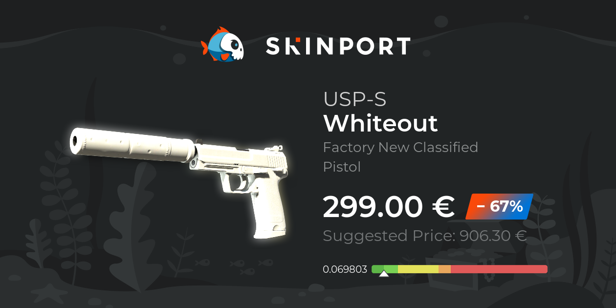 USP-S | Whiteout (Factory New) - Counter-Strike 2 - Skinport