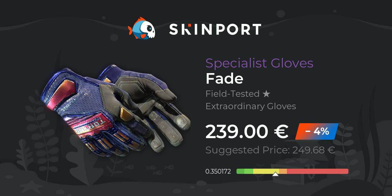 Specialist Gloves | Fade (Field-Tested) - Counter-Strike 2 - Skinport